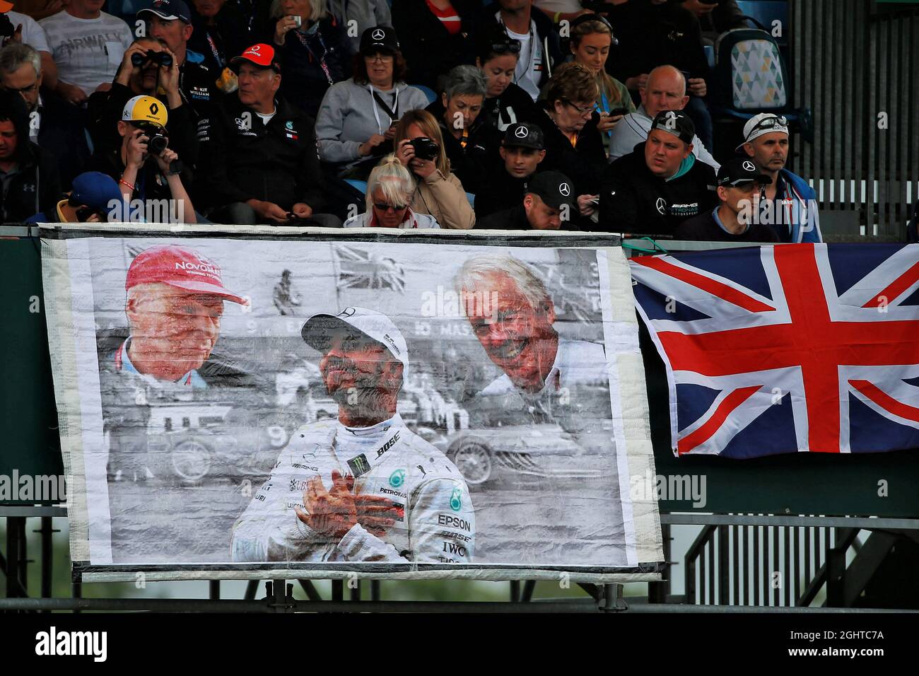 Mercedes amg f1 fans banner hi-res stock photography and images - Alamy