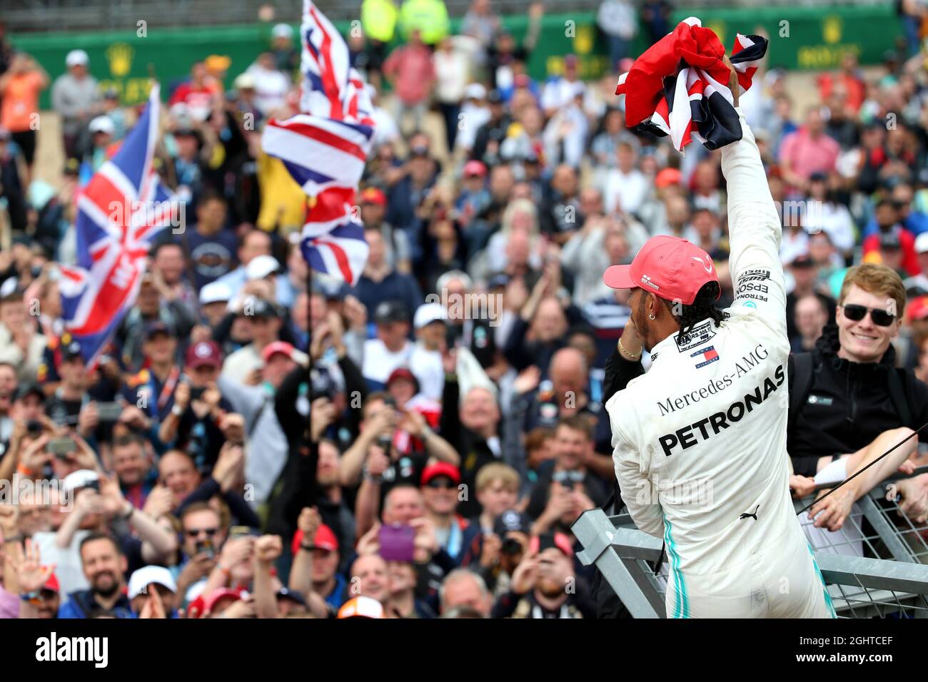 Mercedes amg f1 celebrates fans at podium hi-res stock photography and ...