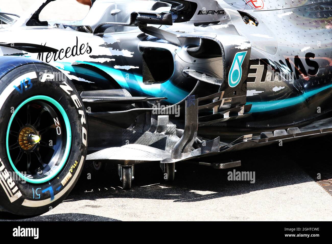 Mercedes AMG F1 W10 with special livery to celebrate 125 years of ...