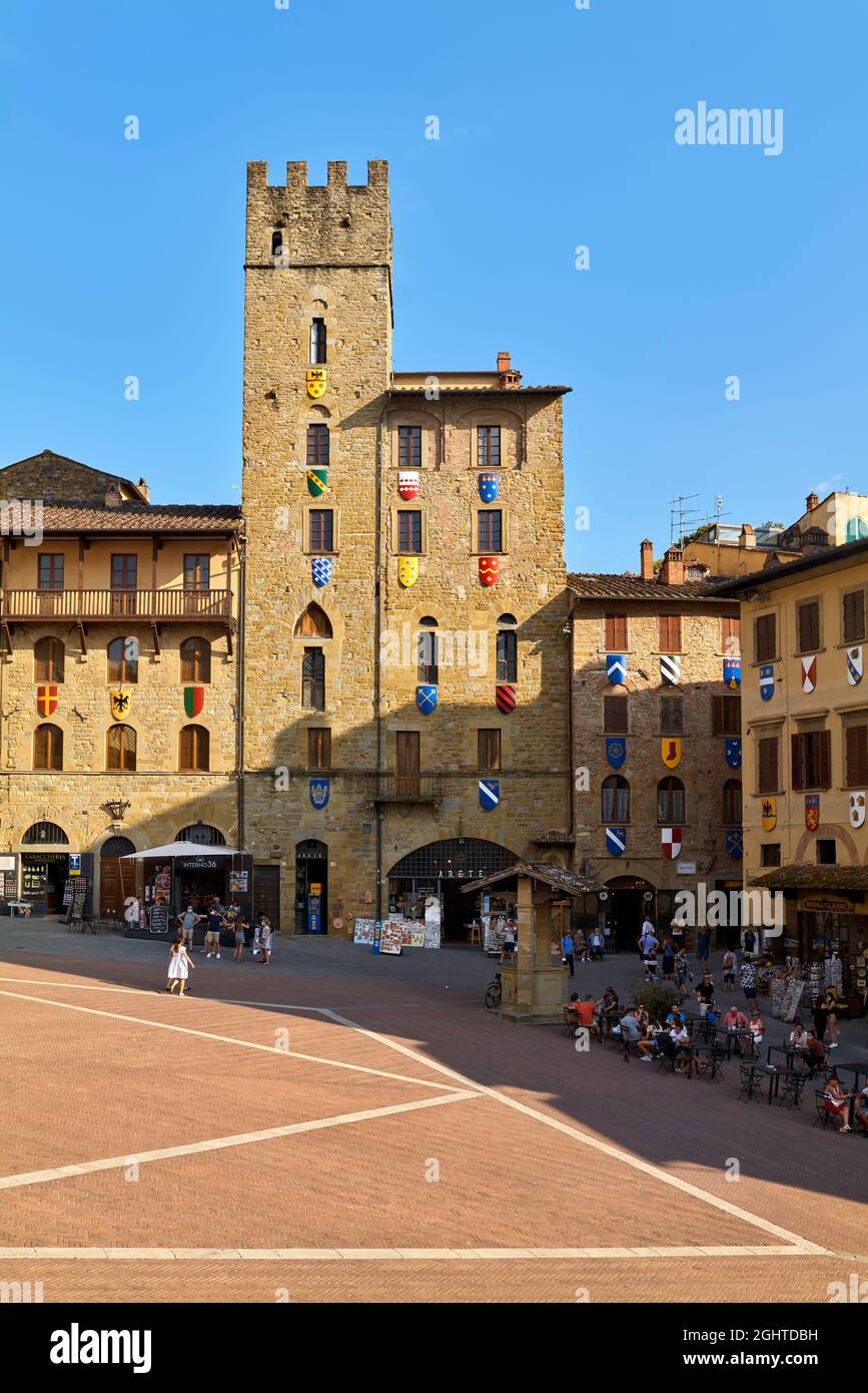 Arezzo Tuscany Italy. Piazza Grande Stock Photo - Alamy