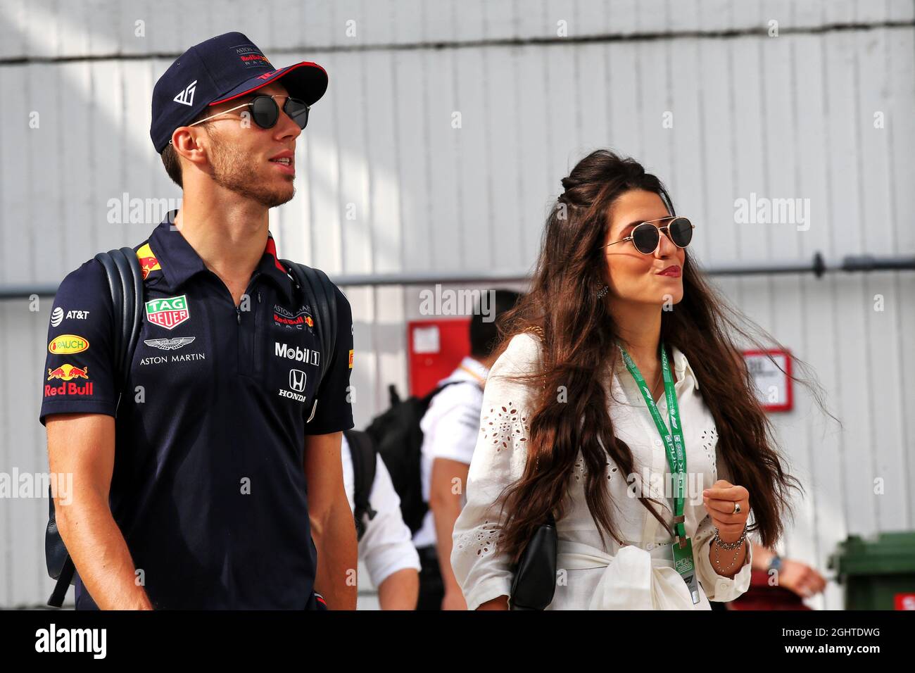 Red bull racing his girlfriend caterina masetti zannini hi-res stock ...