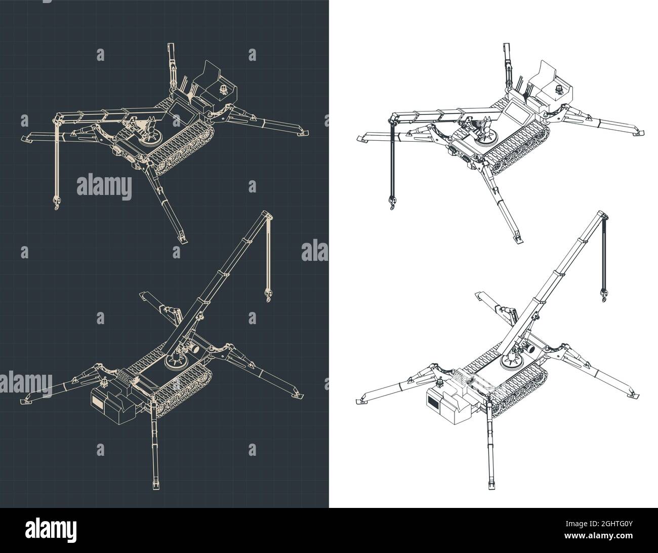 Mobile crane isometric hi-res stock photography and images - Alamy
