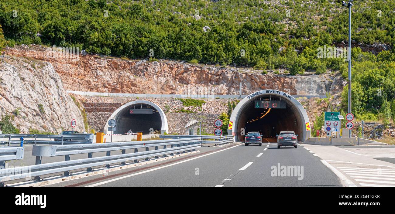 Tunnel on the express road in Rijeka, Croatia Stock Photo - Alamy