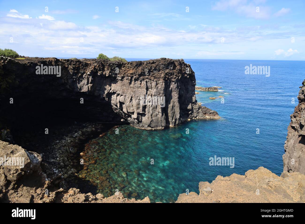 The stunning cliff of Ponta da Barca, Graciosa Island, Azores Stock ...