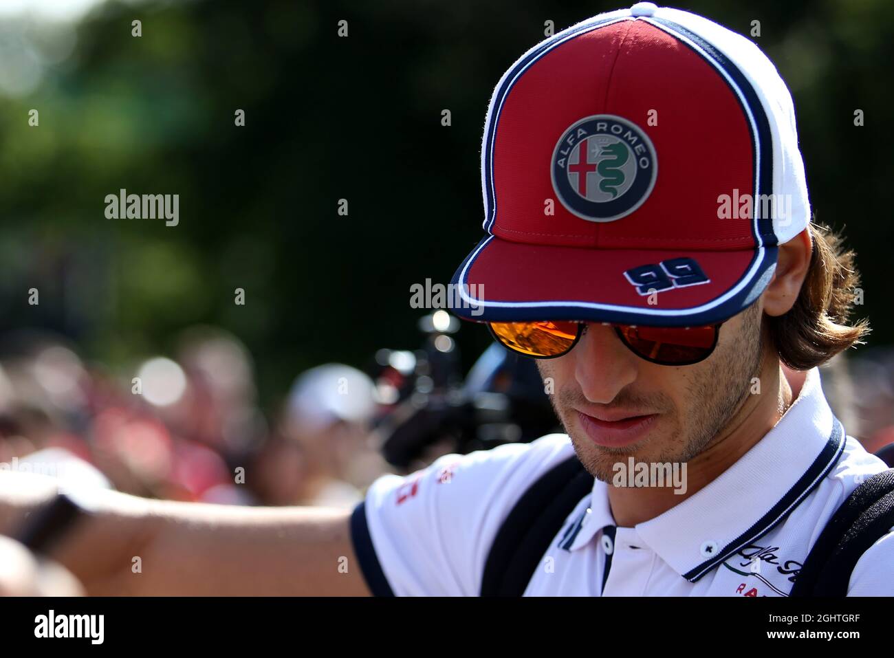 Antonio Giovinazzi (ITA) Alfa Romeo Racing with fans. 07.09.2019 ...
