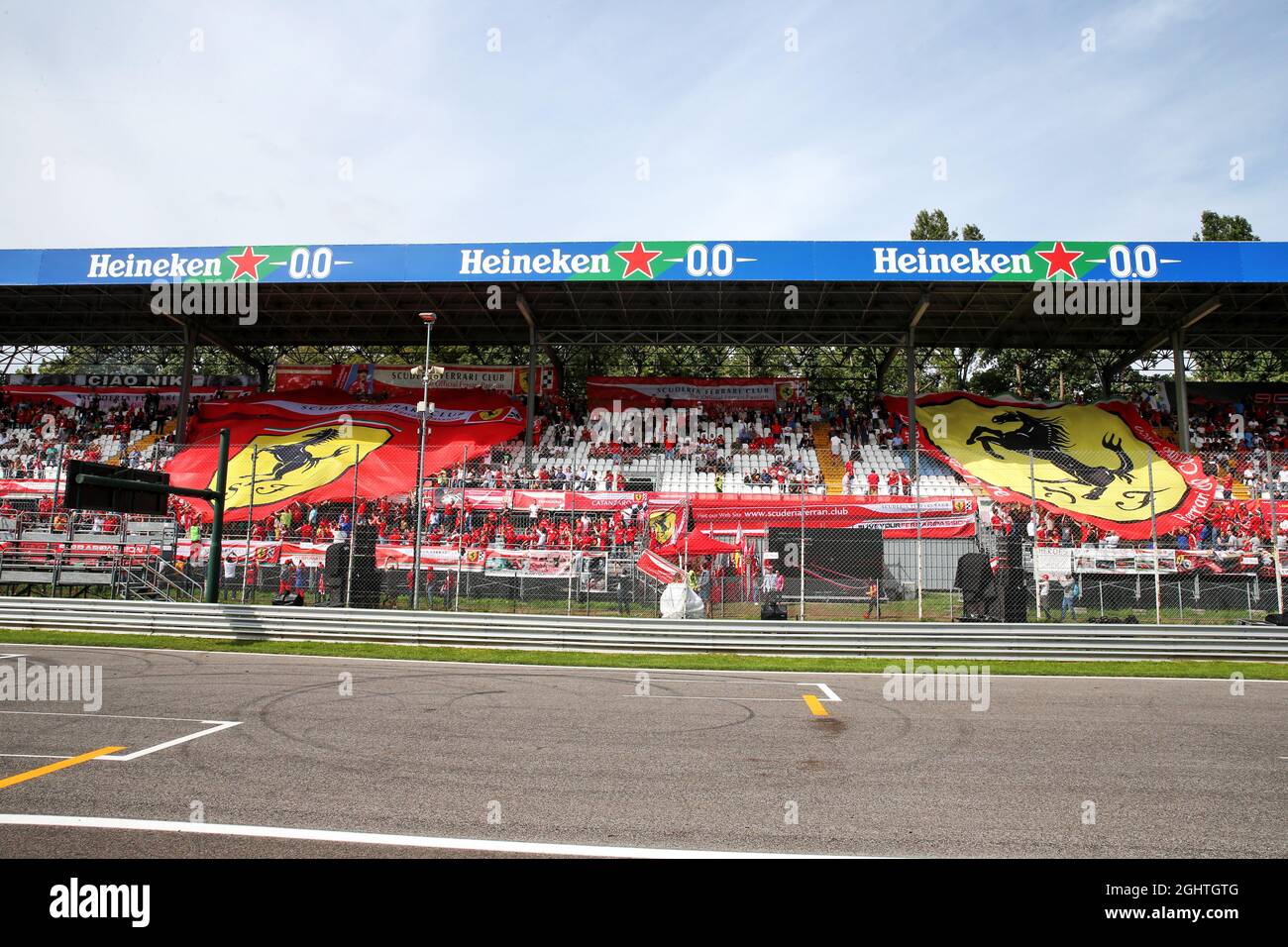 Ferrari flags with fans in the grandstand. 07.09.2019. Formula 1 World ...