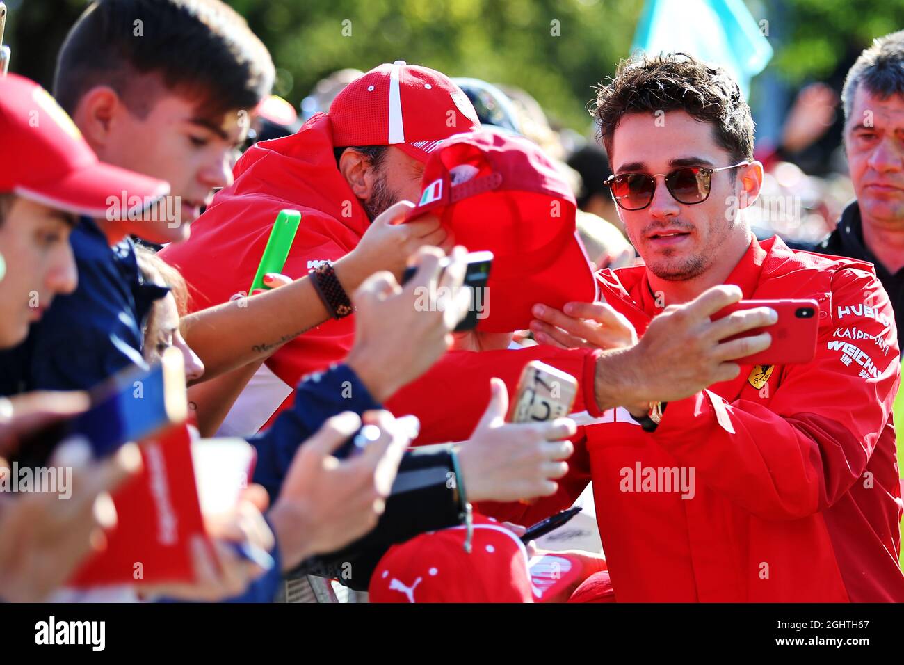 Charles Leclerc (MON) Ferrari signs autographs for the fans. 08.09.2019 ...