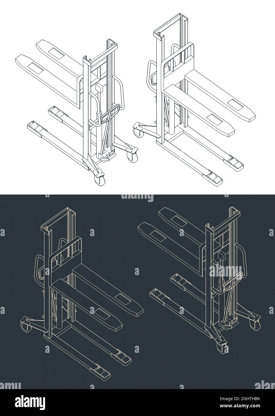 Forklift stackers Stock Vector Images - Alamy