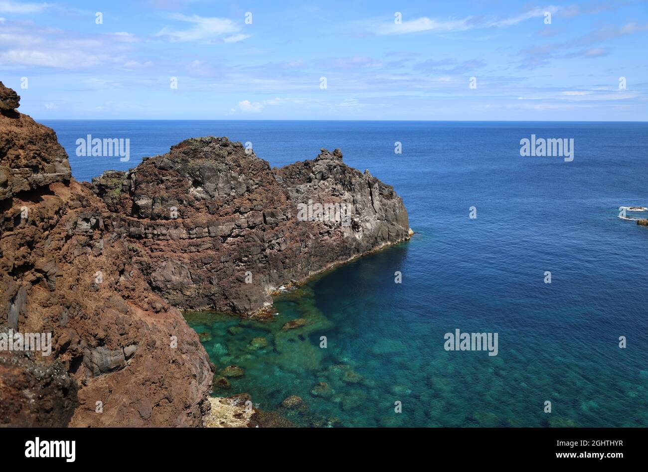 The stunning cliff of Ponta da Barca, Graciosa Island, Azores Stock ...