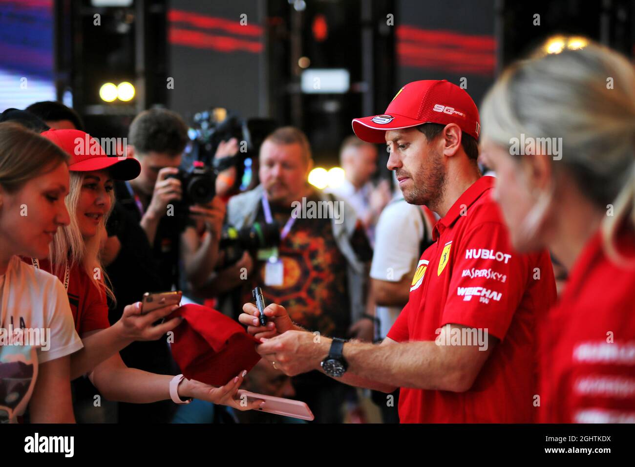 Ferrari fans at fanzone hi-res stock photography and images - Alamy