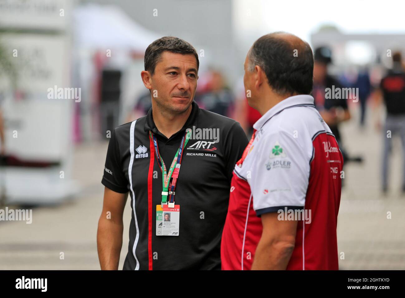 (L to R): Sebastien Philippe (FRA) ART Grand Prix Team Manager and ...