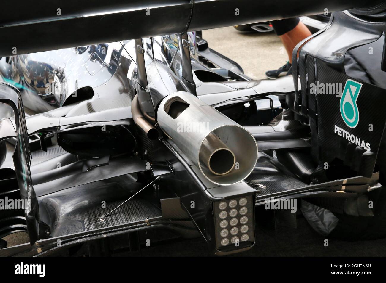 Mercedes AMG F1 W10 exhaust detail. 10.10.2019. Formula 1 World ...