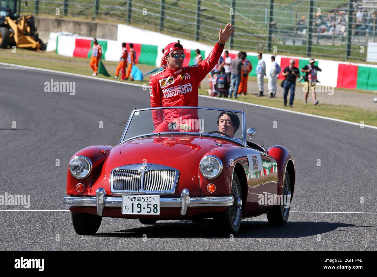 Charles Leclerc (MON) Ferrari on the drivers parade. 13.10.2019. Formula 1 World Championship ...