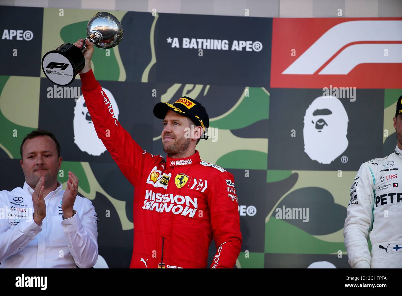 Ferrari celebrates on podium hi-res stock photography and images - Alamy