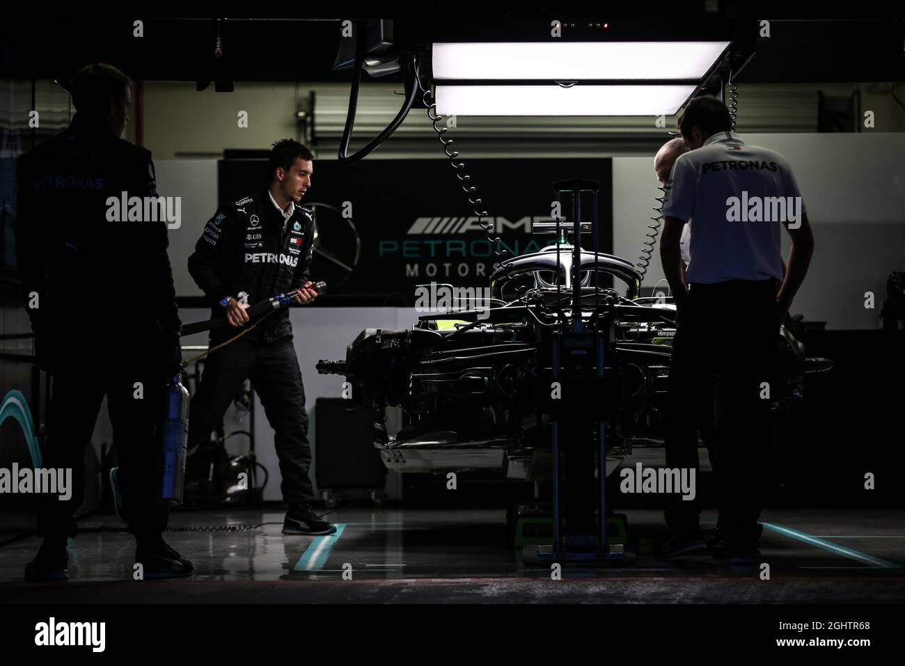 Mercedes amg f1 pit garages hi-res stock photography and images - Alamy