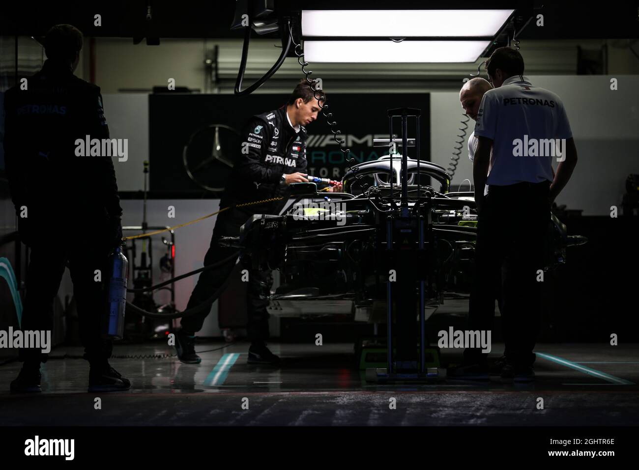 Mercedes amg f1 pit garages hi-res stock photography and images - Alamy