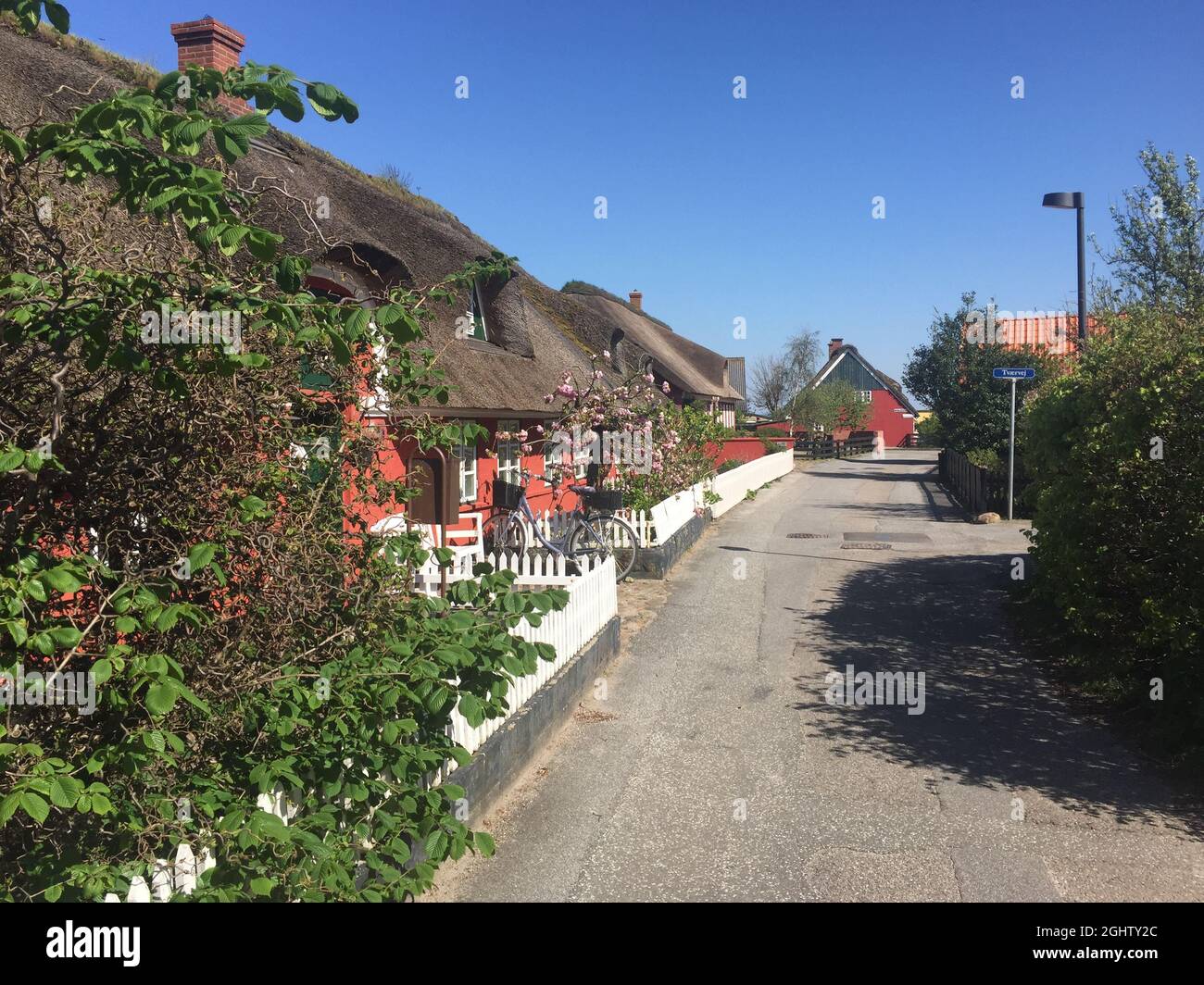 Row of traditional houses, Nordby, Fanoe, Jutland, Denmark Stock Photo ...