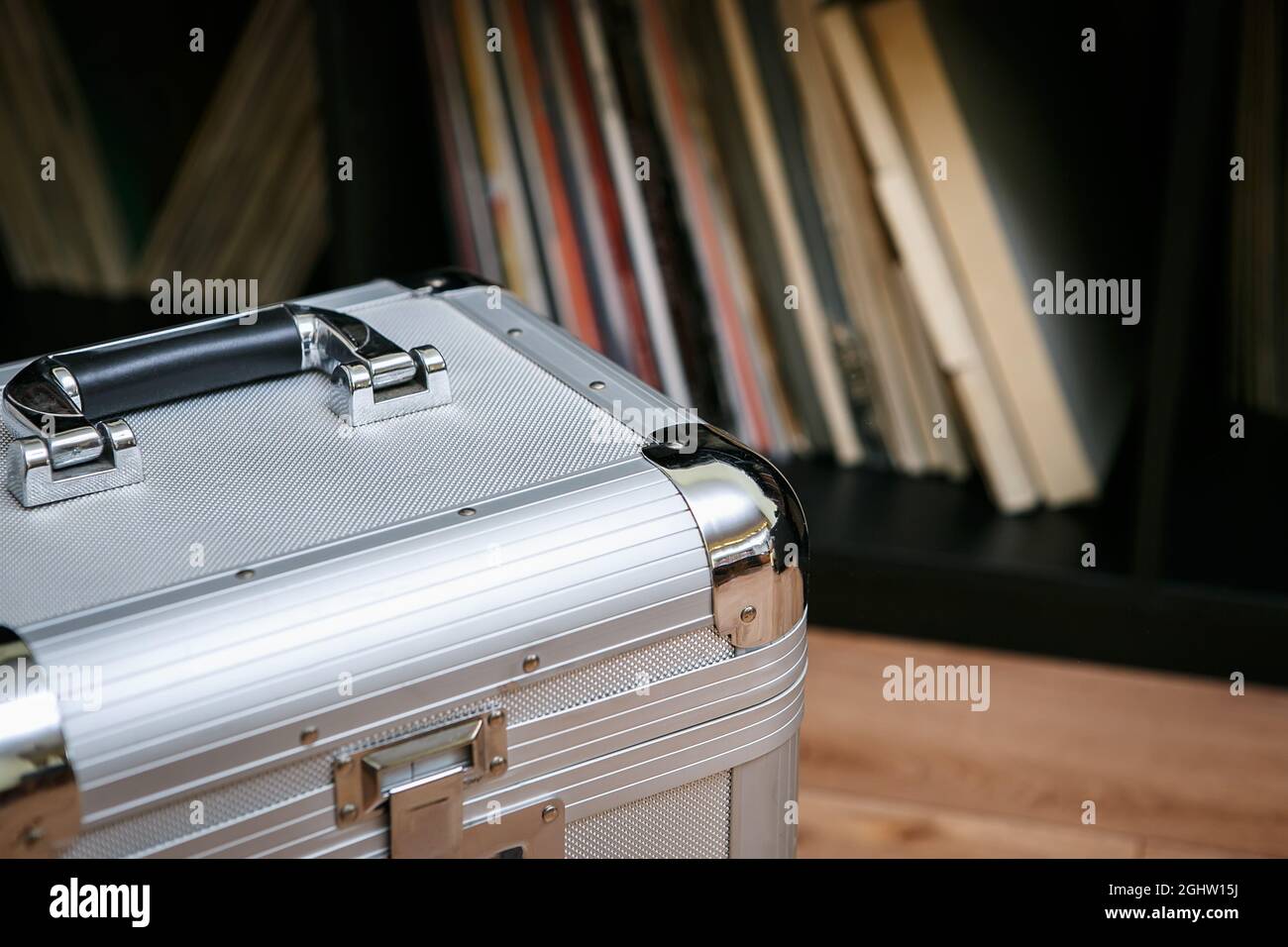 Transportation case for vinyl records. Professional dj audio equipment ...