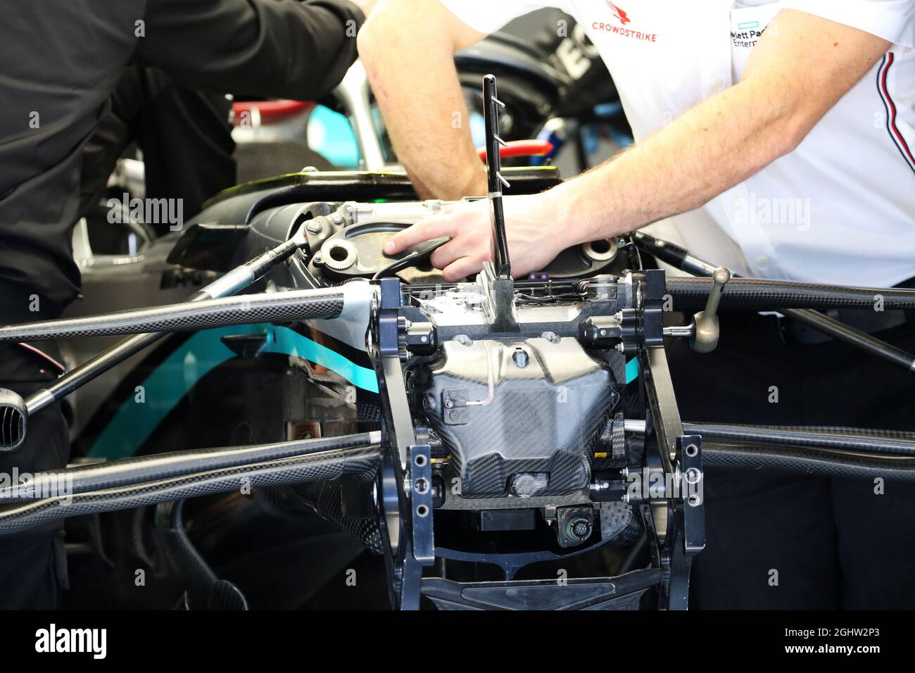 Mercedes AMG F1 W11 front suspension. 26.02.2020. Formula One Testing ...
