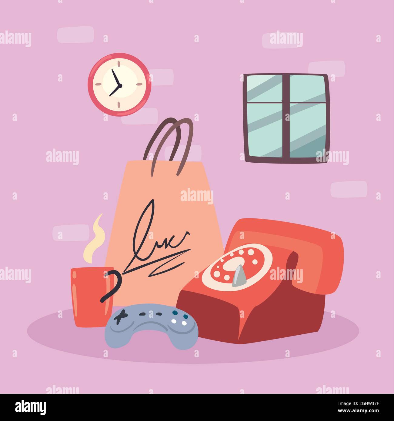 telephone and game control icons Stock Vector Image & Art - Alamy