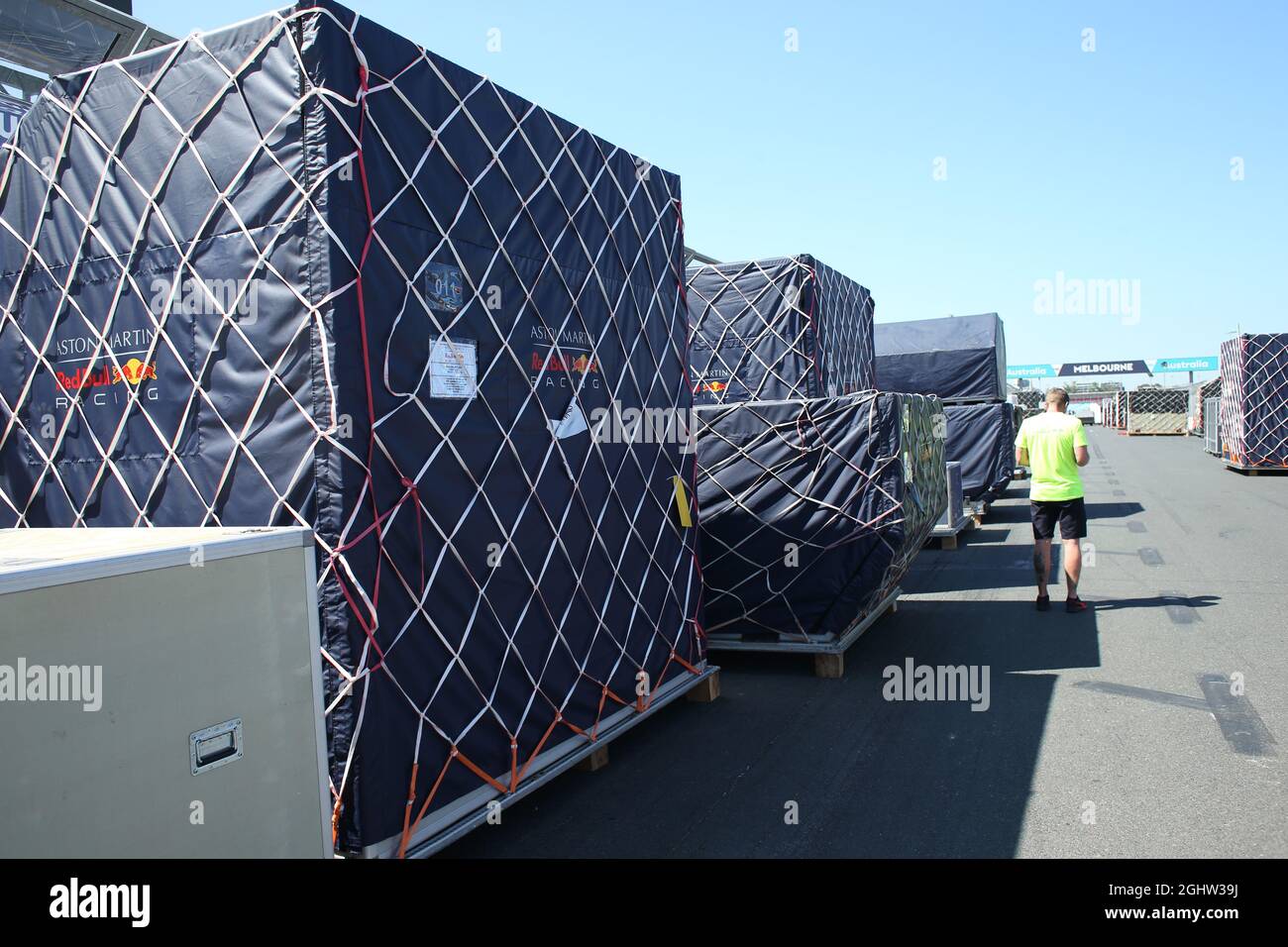 Circuit atmosphere - Red Bull Racing freight. 10.03.2020. Formula 1 ...
