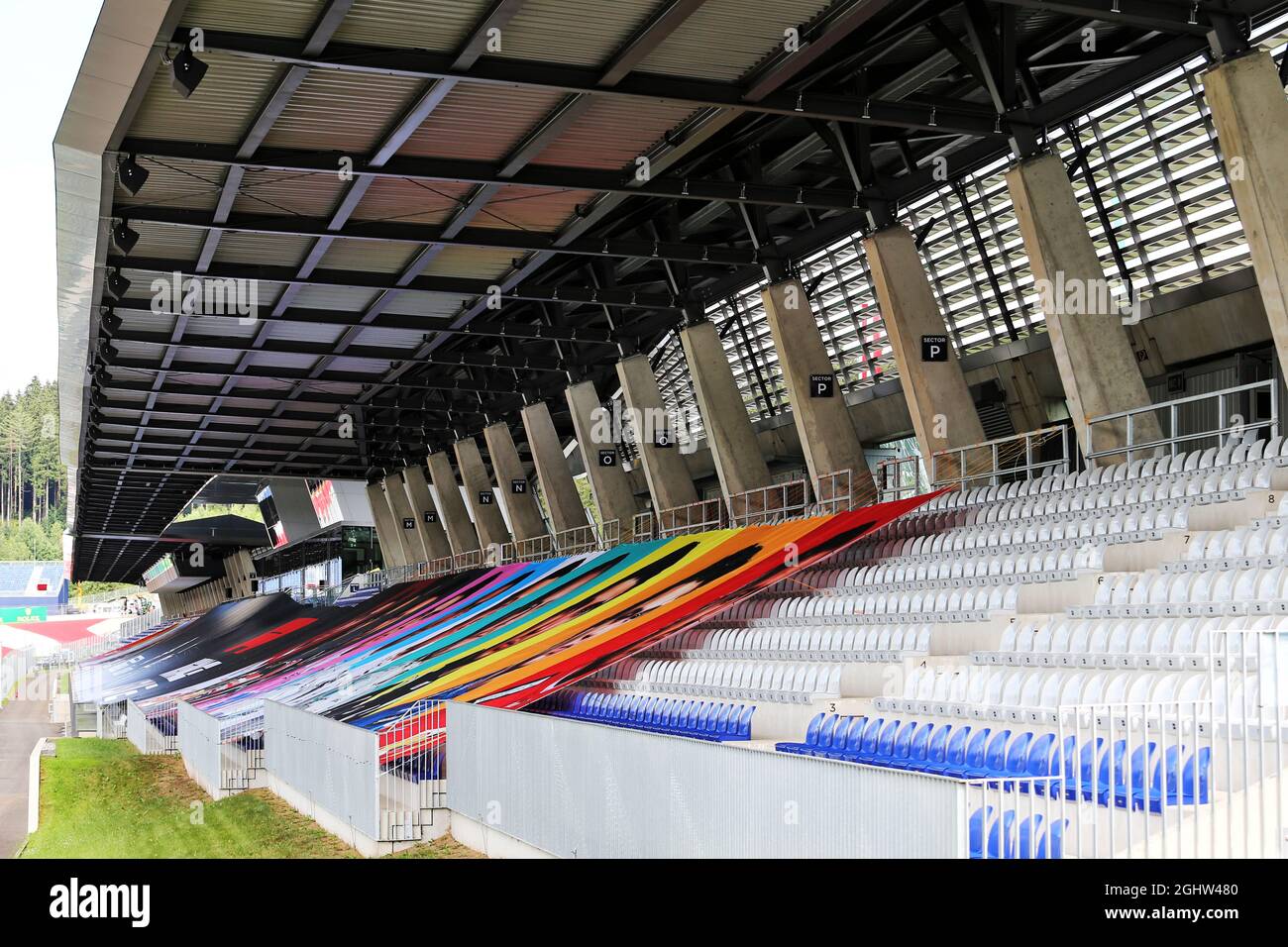 Circuit atmosphere - empty grandstand. 03.07.2020. Formula 1 World ...