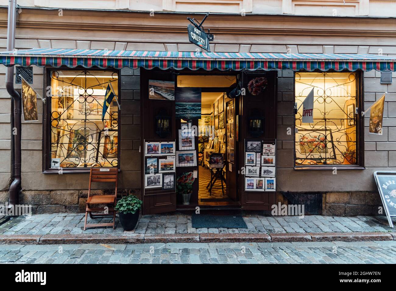 Shopping street gamla stan stockholm hi-res stock photography and ...