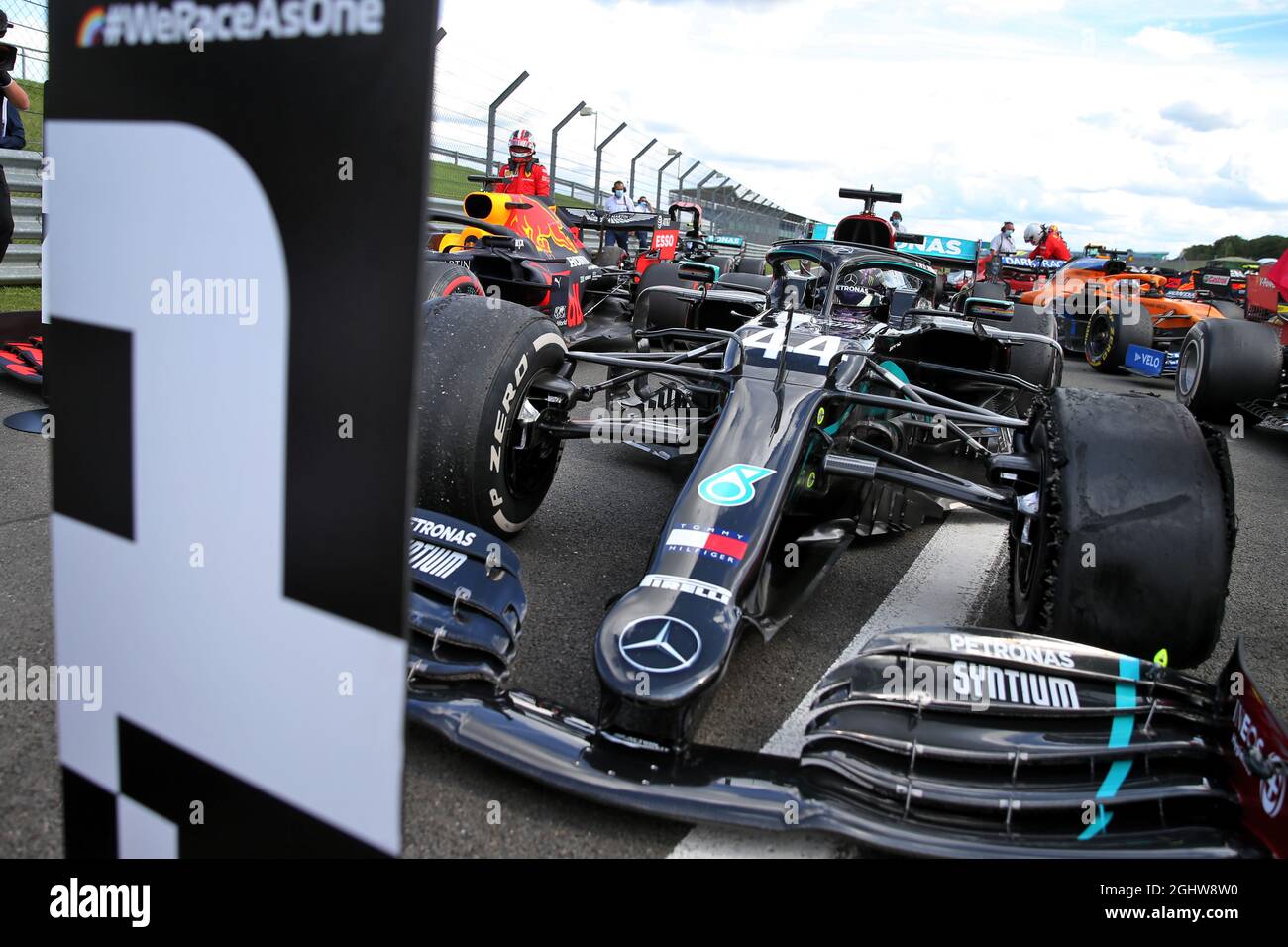 Mercedes amg f1 w11 a puncture hi-res stock photography and images - Alamy