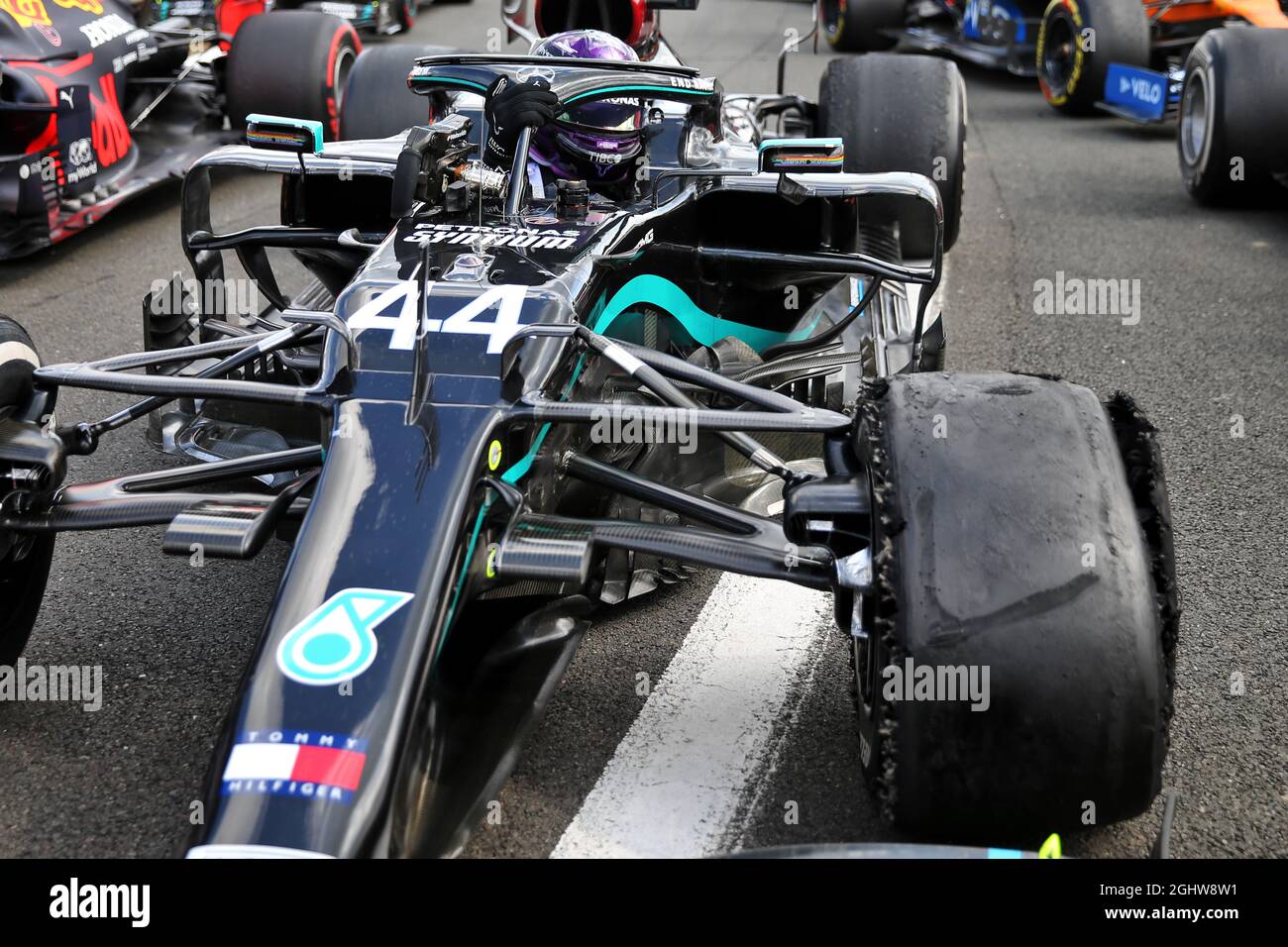 Mercedes amg f1 w11 a puncture hi-res stock photography and images - Alamy