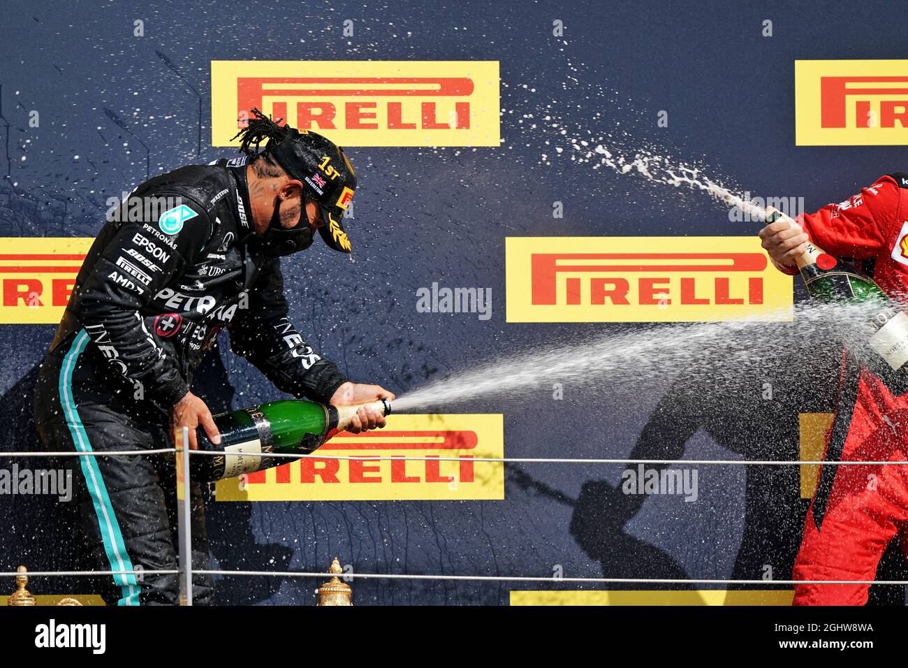 Race winner Lewis Hamilton (GBR) Mercedes AMG F1 celebrates on the ...