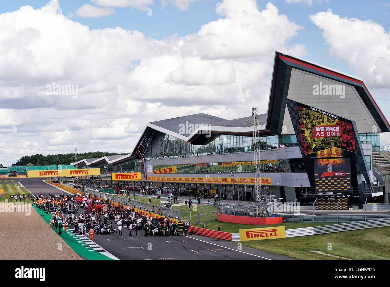 The grid before the start of the race. 02.08.2020. Formula 1 World ...