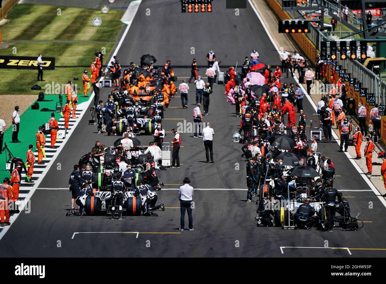 The grid before the start of the race. 02.08.2020. Formula 1 World ...