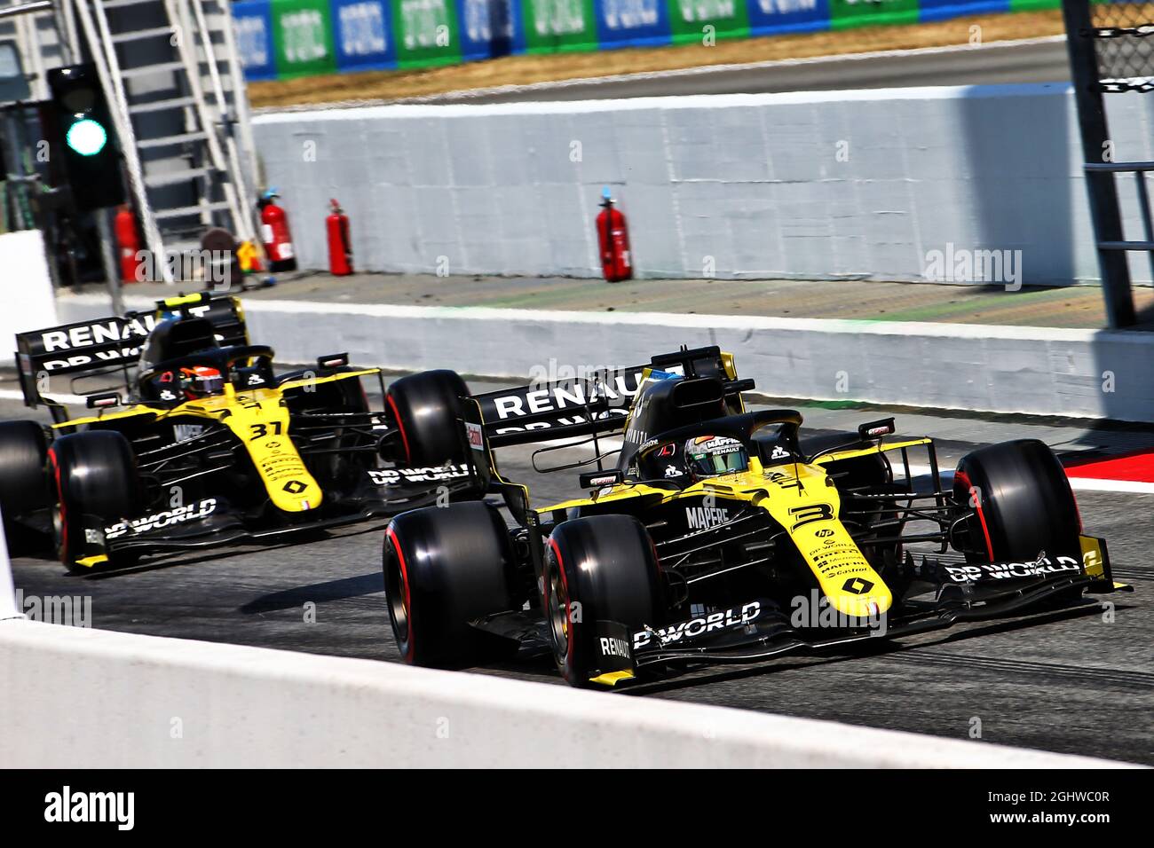 Renault f1 team leave pits hi-res stock photography and images - Alamy