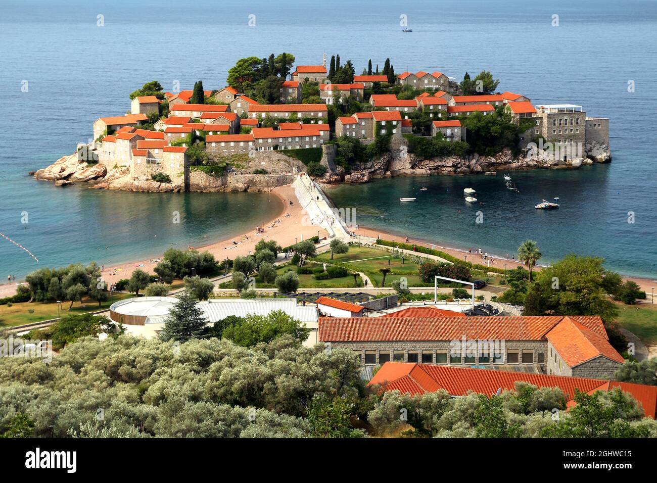 Sveti Stefan Island. Saint Stephen island in Montenegro Stock Photo - Alamy