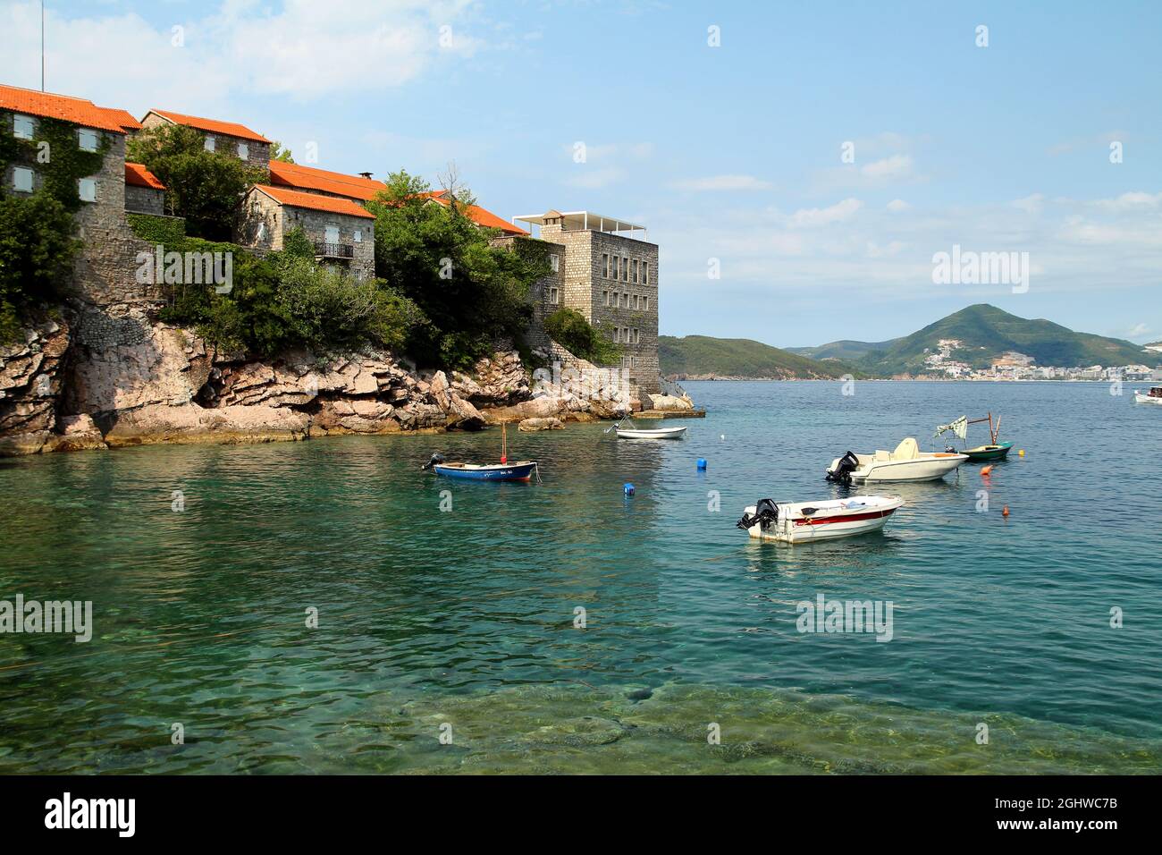 Sveti Stefan Island. Saint Stephen island in Montenegro Stock Photo - Alamy