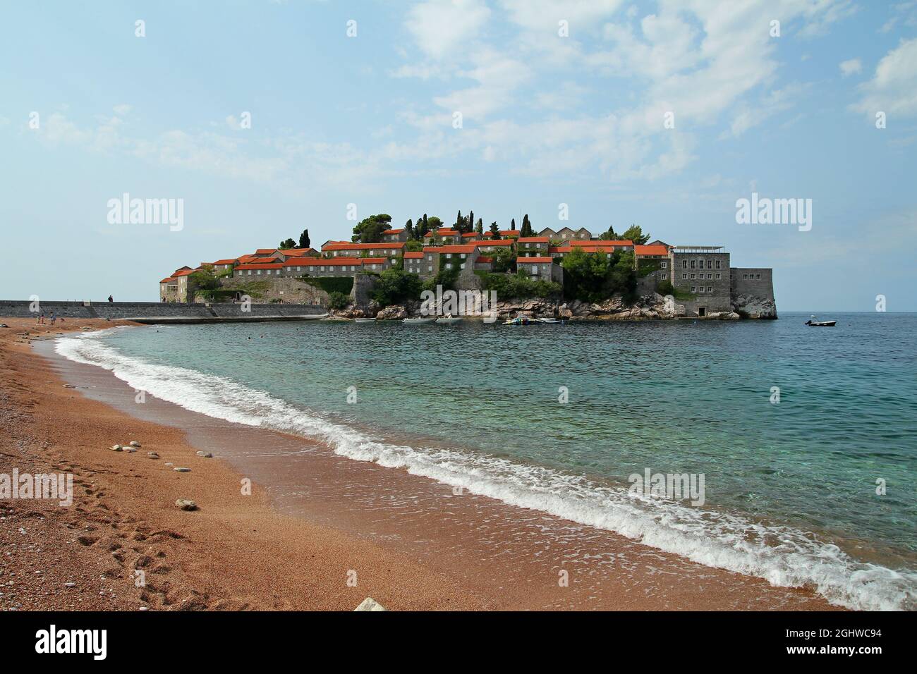 Sveti Stefan Island. Saint Stephen island in Montenegro Stock Photo - Alamy