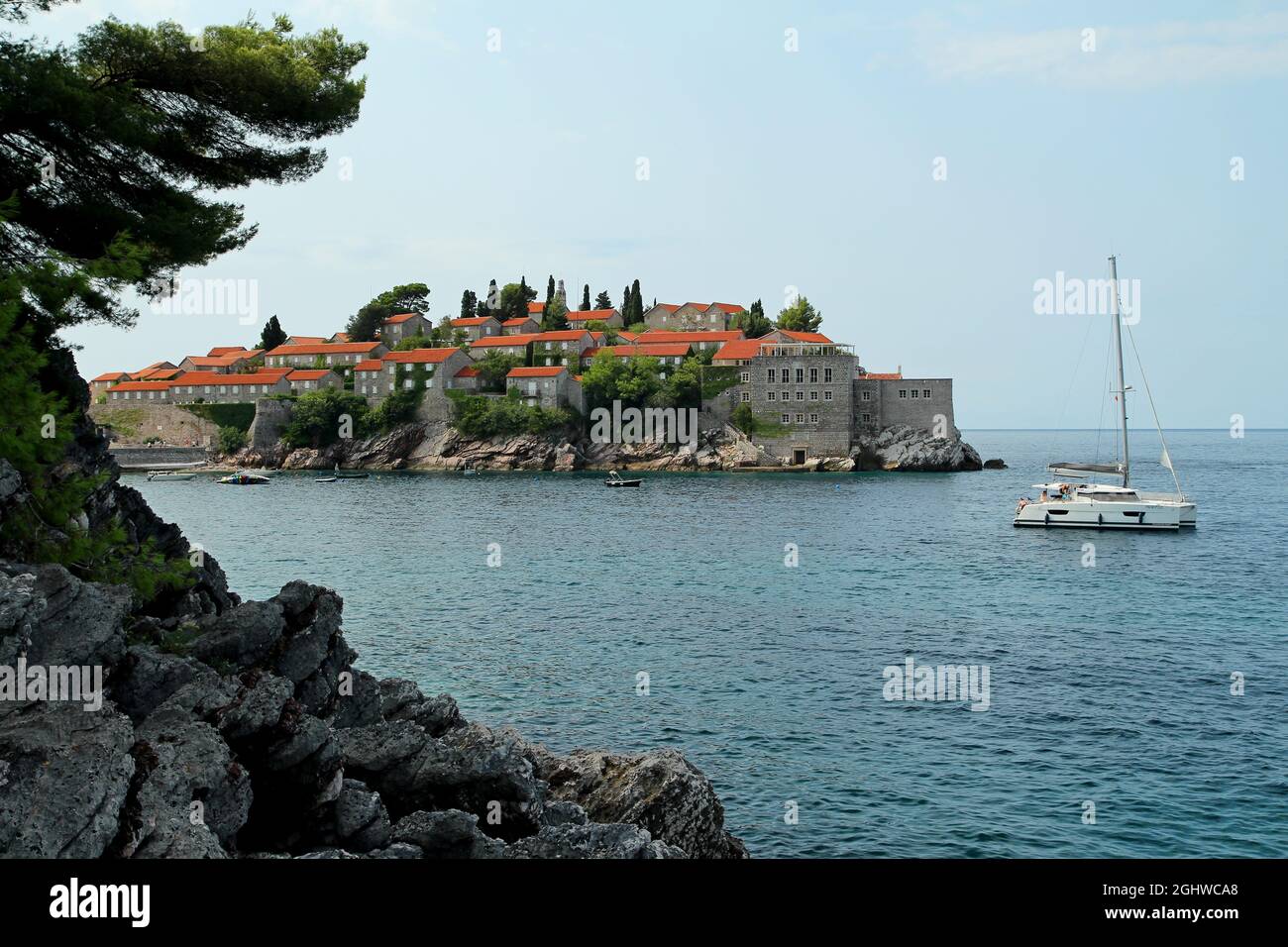Sveti Stefan Island. Saint Stephen island in Montenegro Stock Photo - Alamy