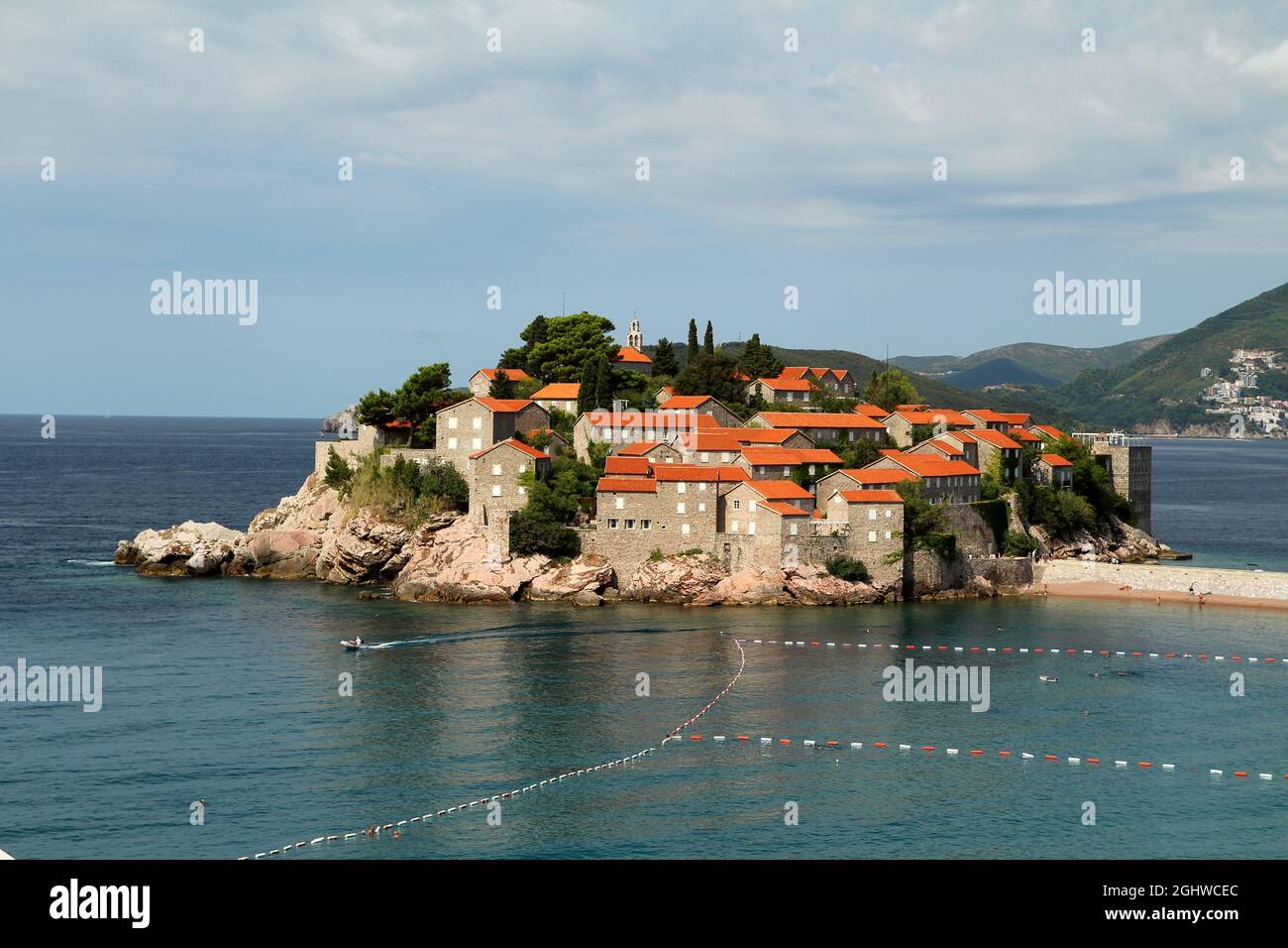 Sveti Stefan Island. Saint Stephen island in Montenegro Stock Photo - Alamy
