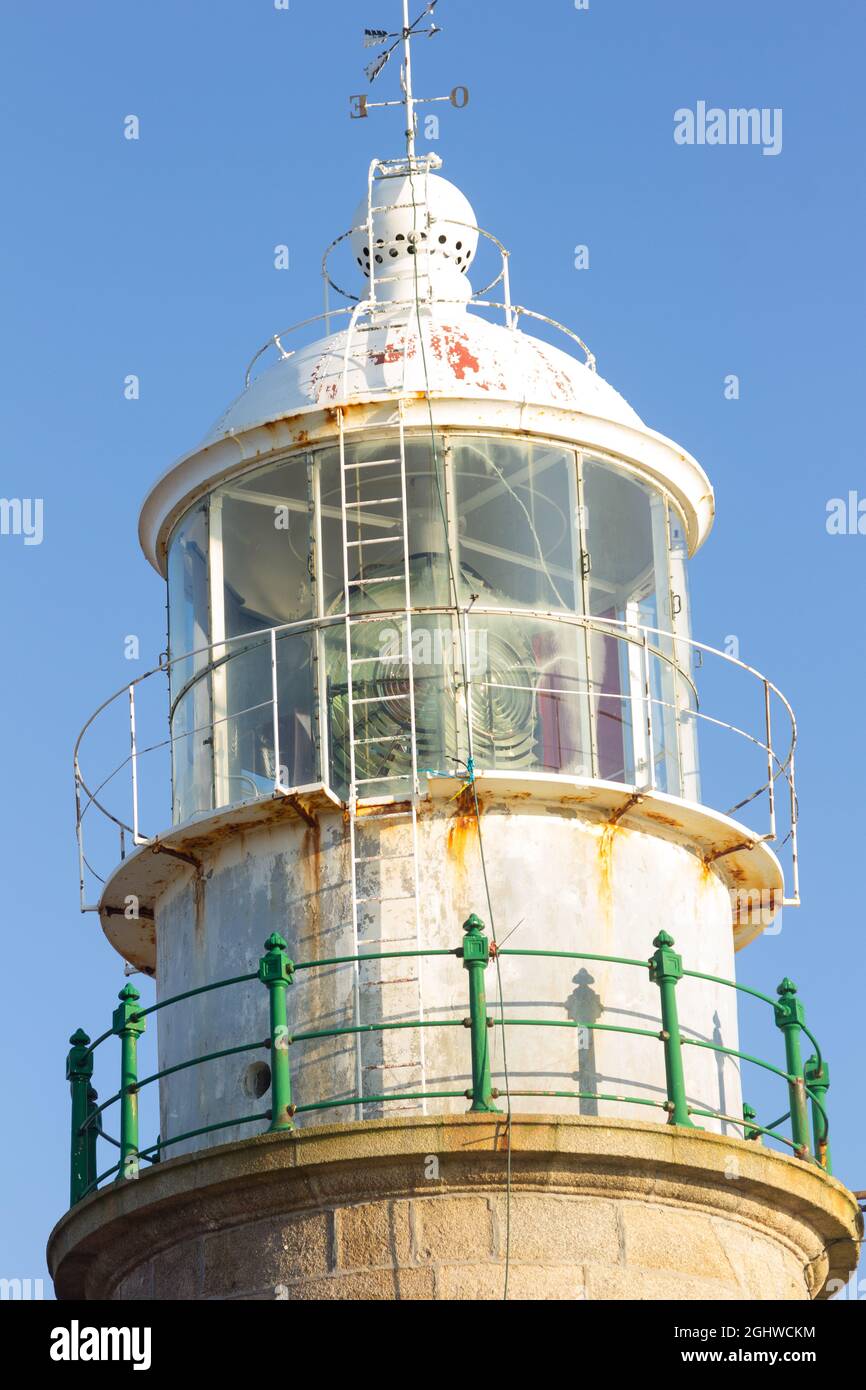 Corrubedo lighthouse in the Atlantic Ocean, Galicia, Spain. Lighthouse ...