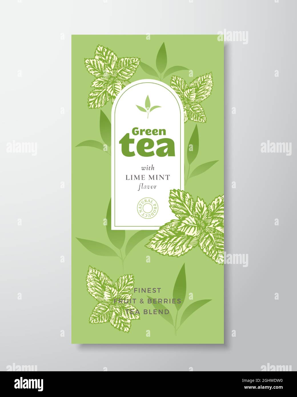 Fruit and Berries Tea Label Template. Abstract Vector Packaging Design ...