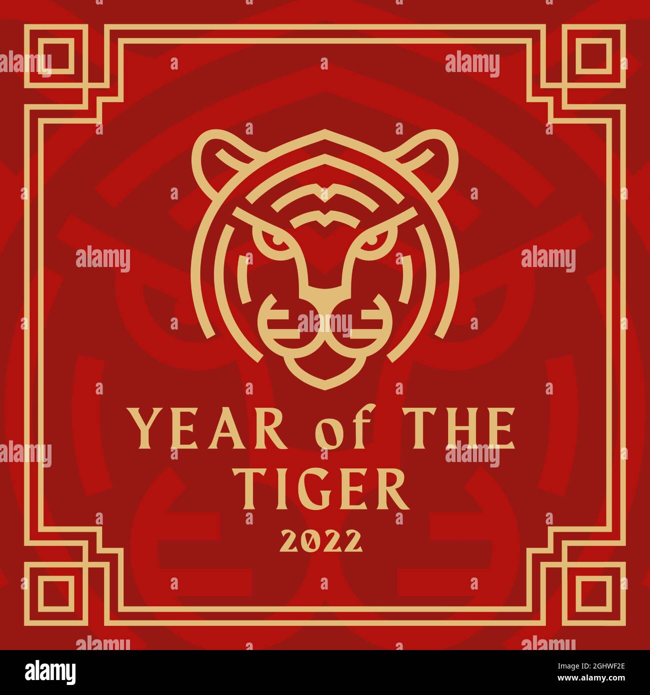 Tiger chinese zodiac emblem hi-res stock photography and images - Alamy