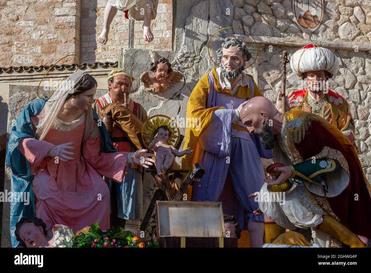 Assisi, Perugia. The nativity scenes Stock Photo - Alamy