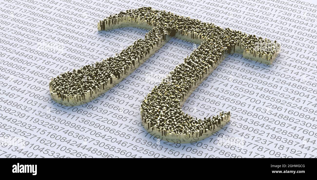 International PI day March 14. Math and science concept, Pi Greek ...