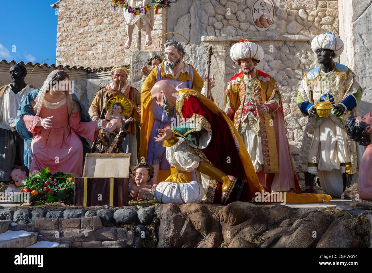 Assisi, Perugia. The nativity scenes Stock Photo - Alamy