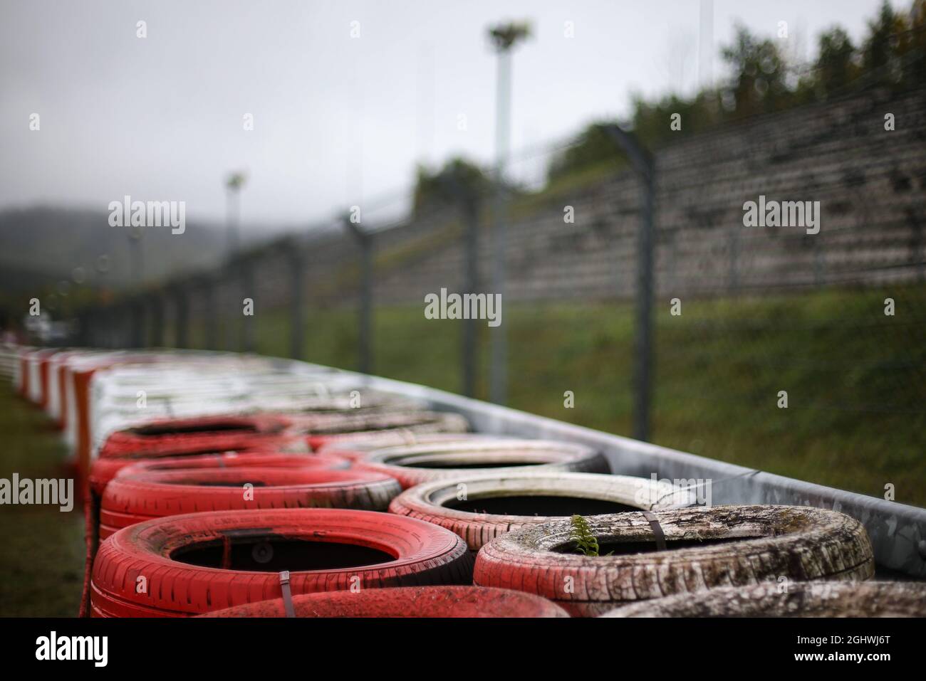 Circuit atmosphere - tyre barrier. 08.10.2020. Formula 1 World ...