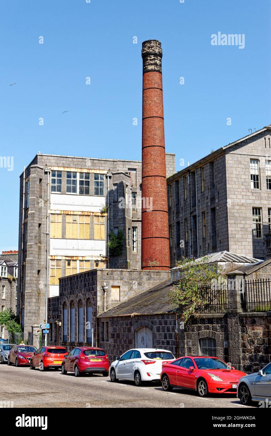 Old brick chimney from an abandoned factory, from the industrial ...