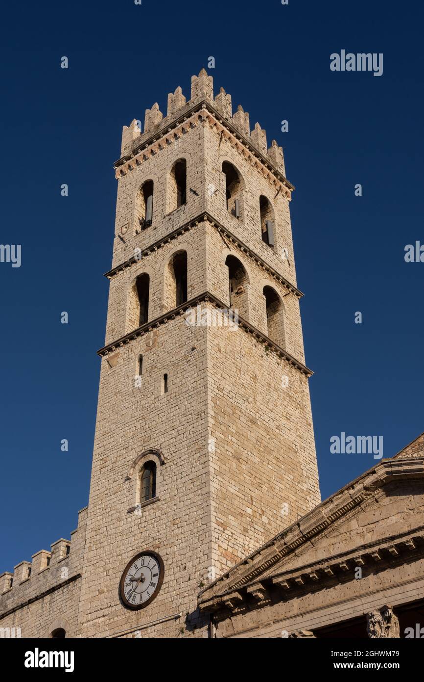 Assisi, Perugia, Umbria, church of Santa Maria sopra Minerva. View of ...