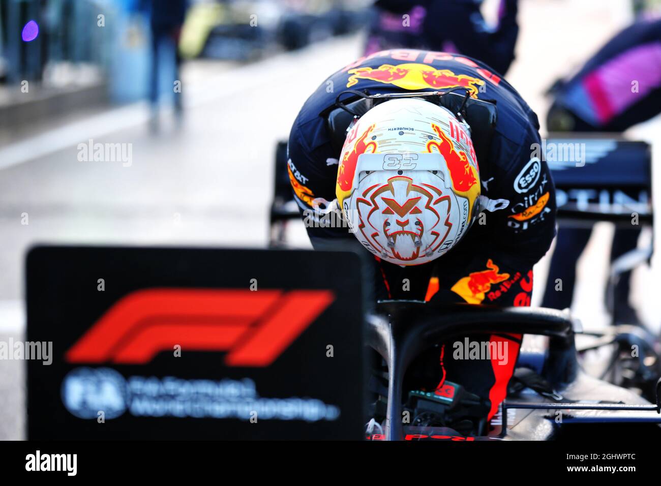 Red bull racing rb16 in qualifying parc ferme hi-res stock photography ...