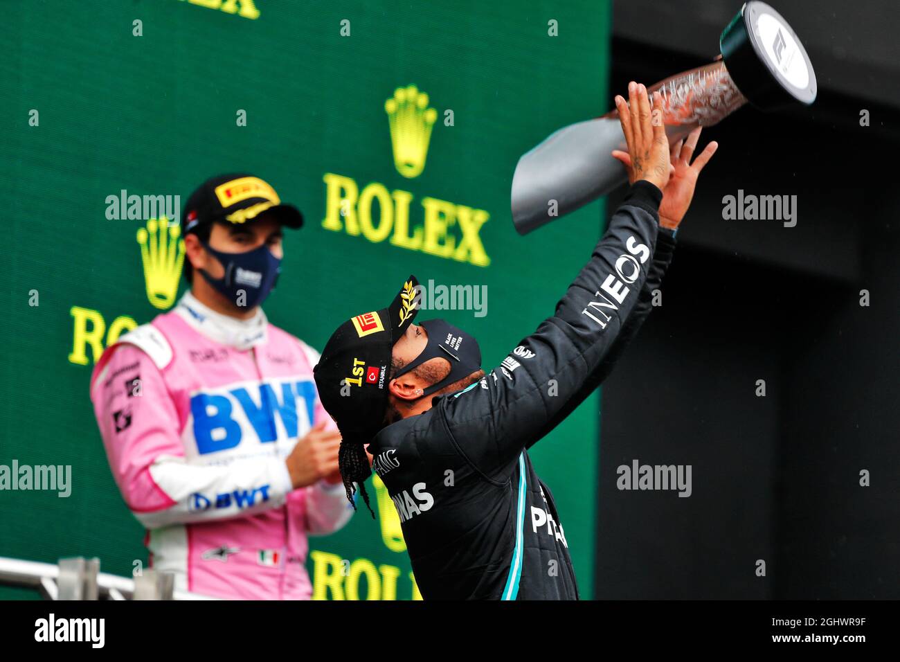 Race winner and World Champion Lewis Hamilton (GBR) Mercedes AMG F1 ...