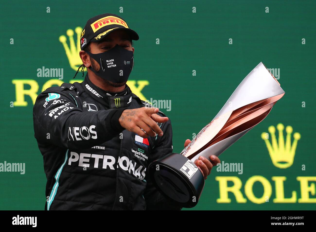 Race winner and World Champion Lewis Hamilton (GBR) Mercedes AMG F1 ...